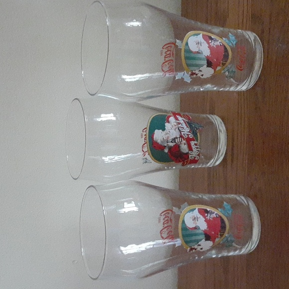 Coca Cola | Holiday | 3 Coca Cola Santa Glasses | Poshmark